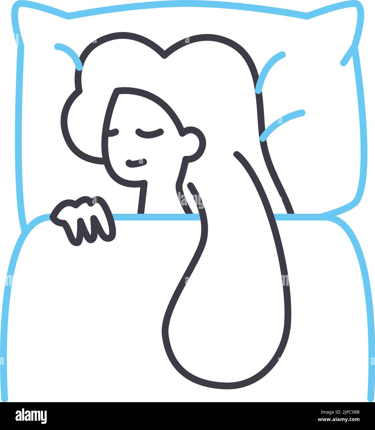 good sleep line icon, outline symbol, vector illustration, concept sign ...