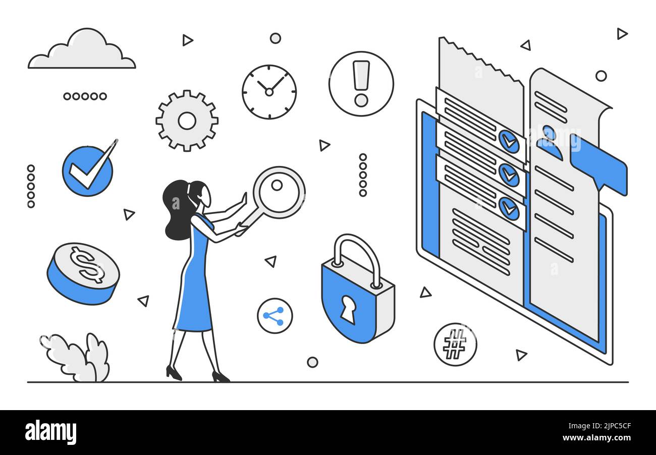 Informational data research. Storing and collecting information ...