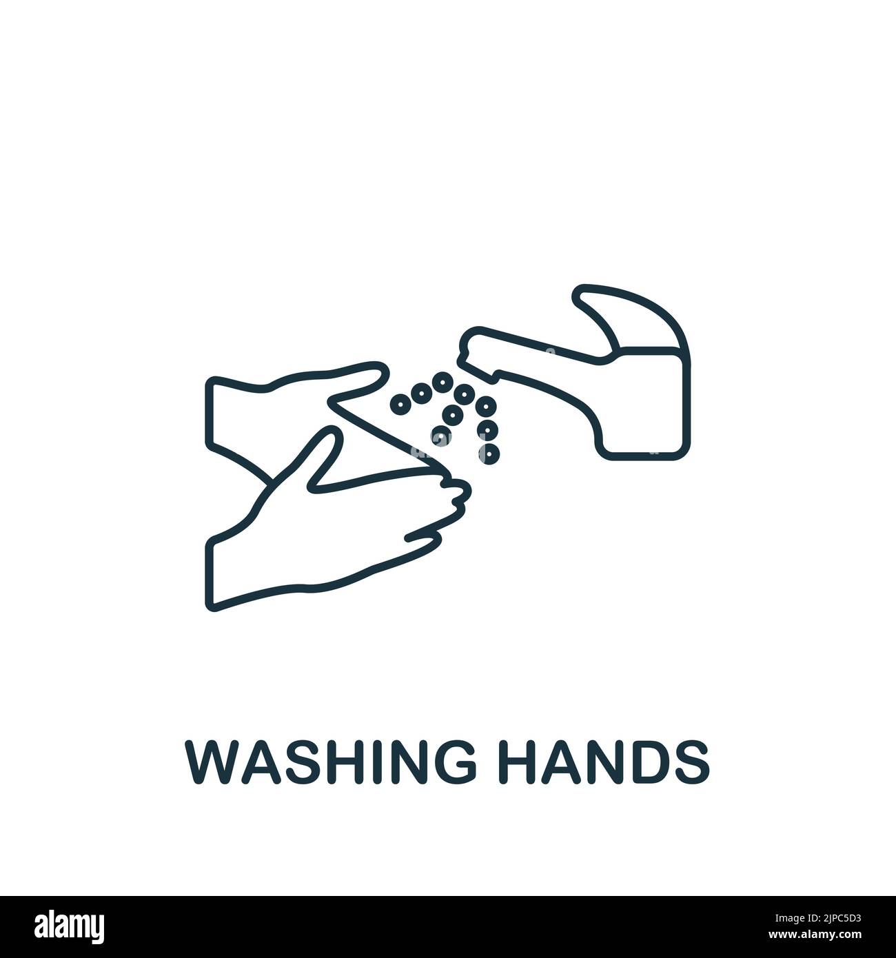 Washing Hands icon. Line simple icon for templates, web design and ...
