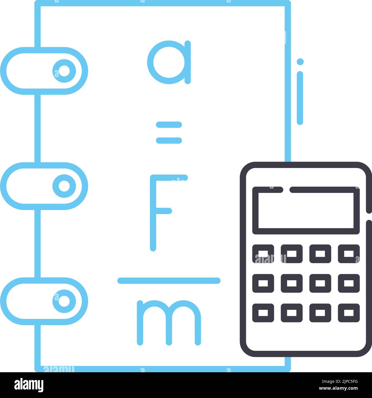 formular line icon, outline symbol, vector illustration, concept sign ...