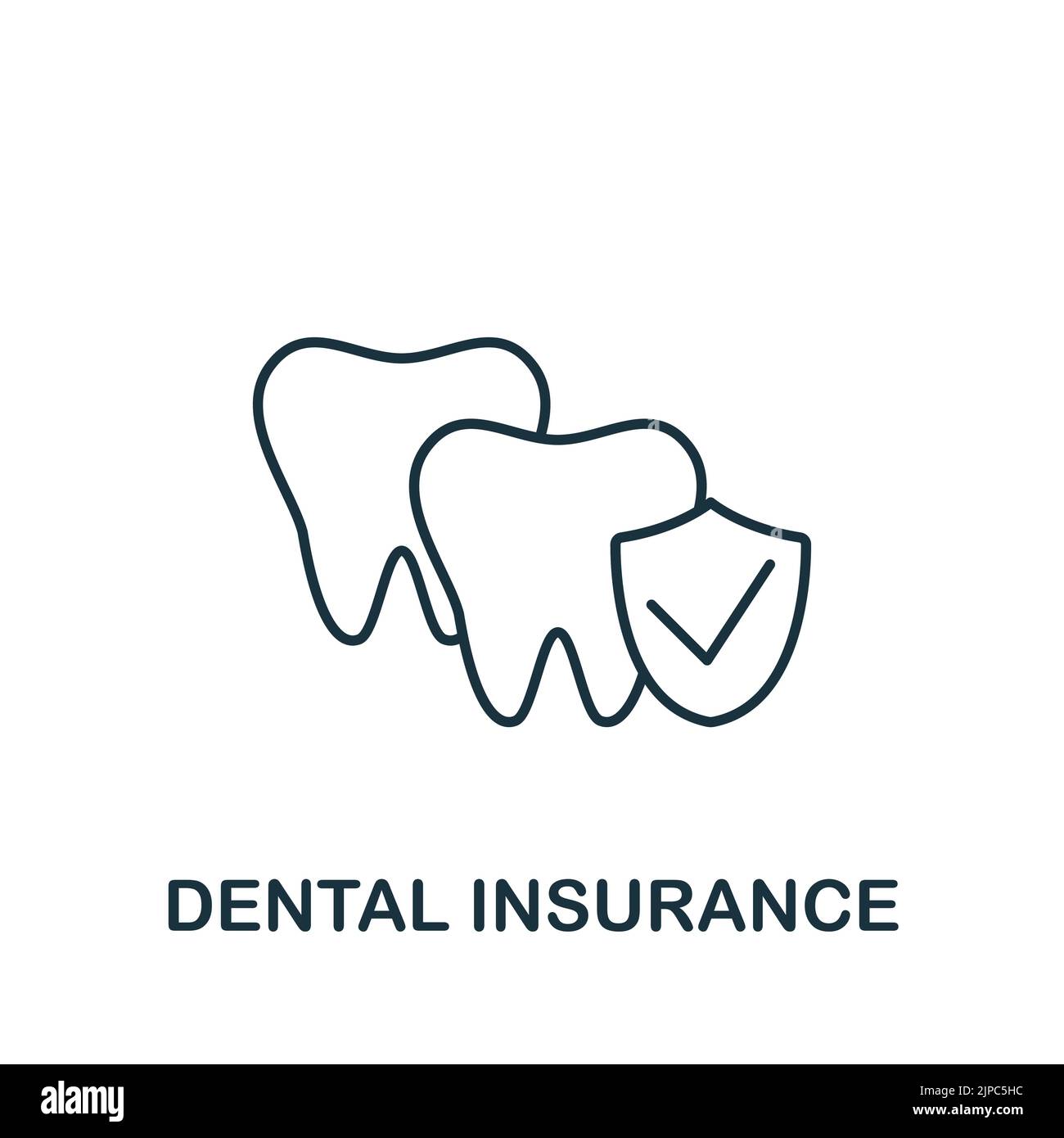 Dental Insurance icon. Line simple Insurance icon for templates, web ...