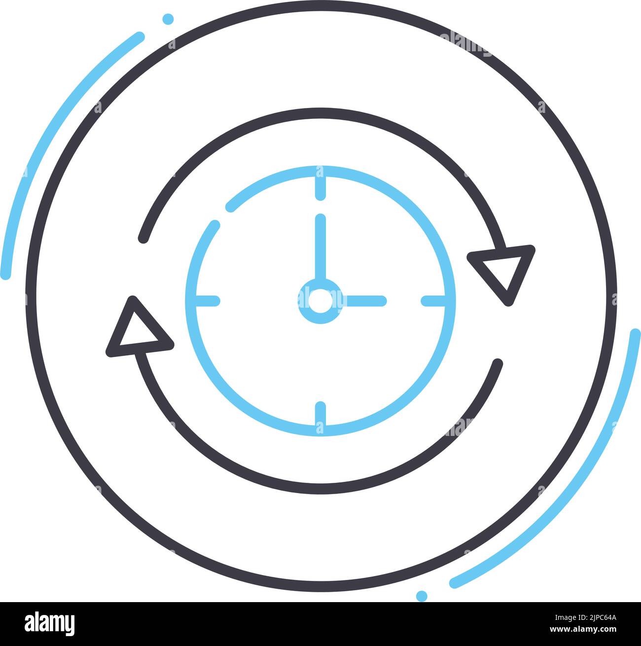 timing line icon, outline symbol, vector illustration, concept sign ...