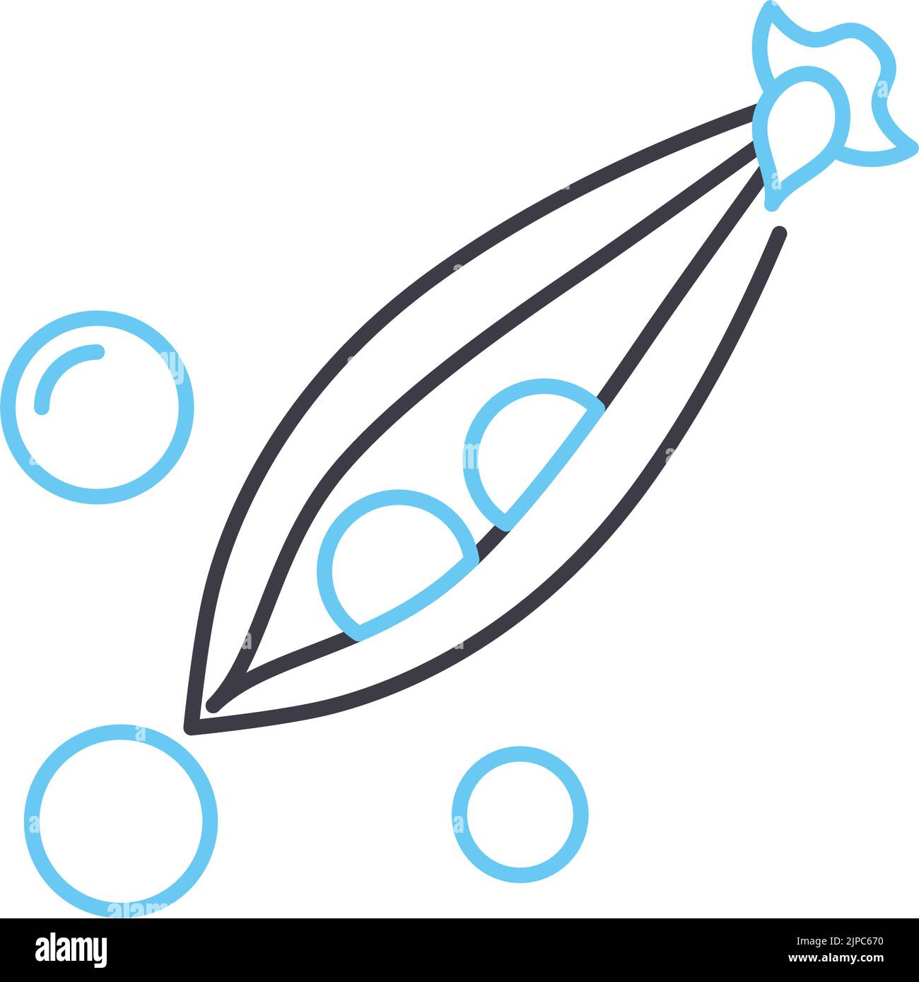 pea line icon, outline symbol, vector illustration, concept sign Stock ...