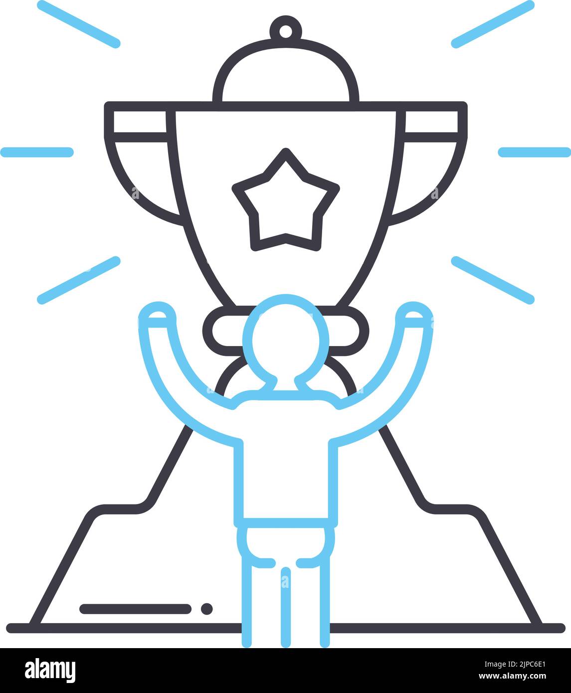 motivation line icon, outline symbol, vector illustration, concept sign ...