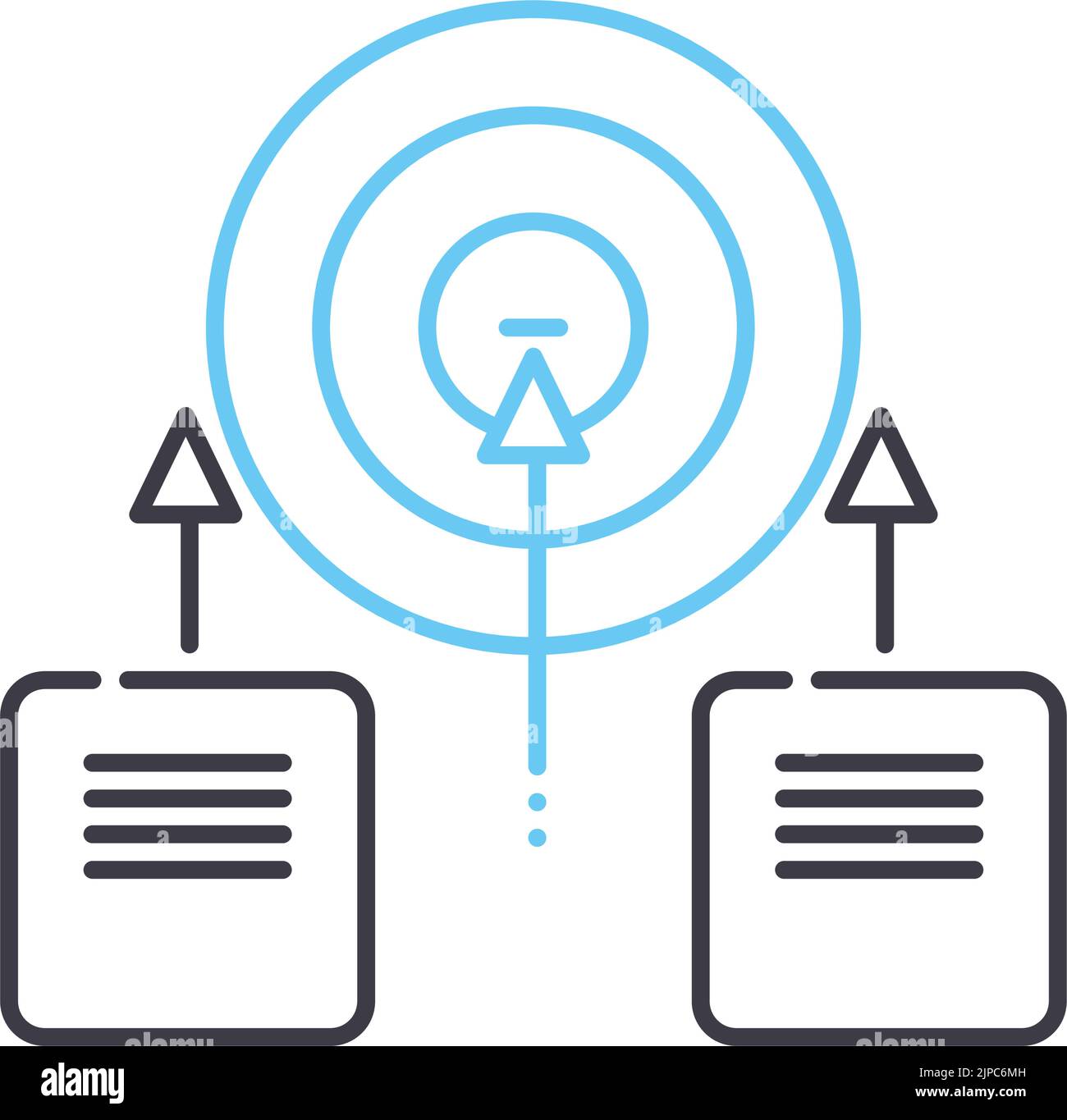 going forward line icon, outline symbol, vector illustration, concept ...