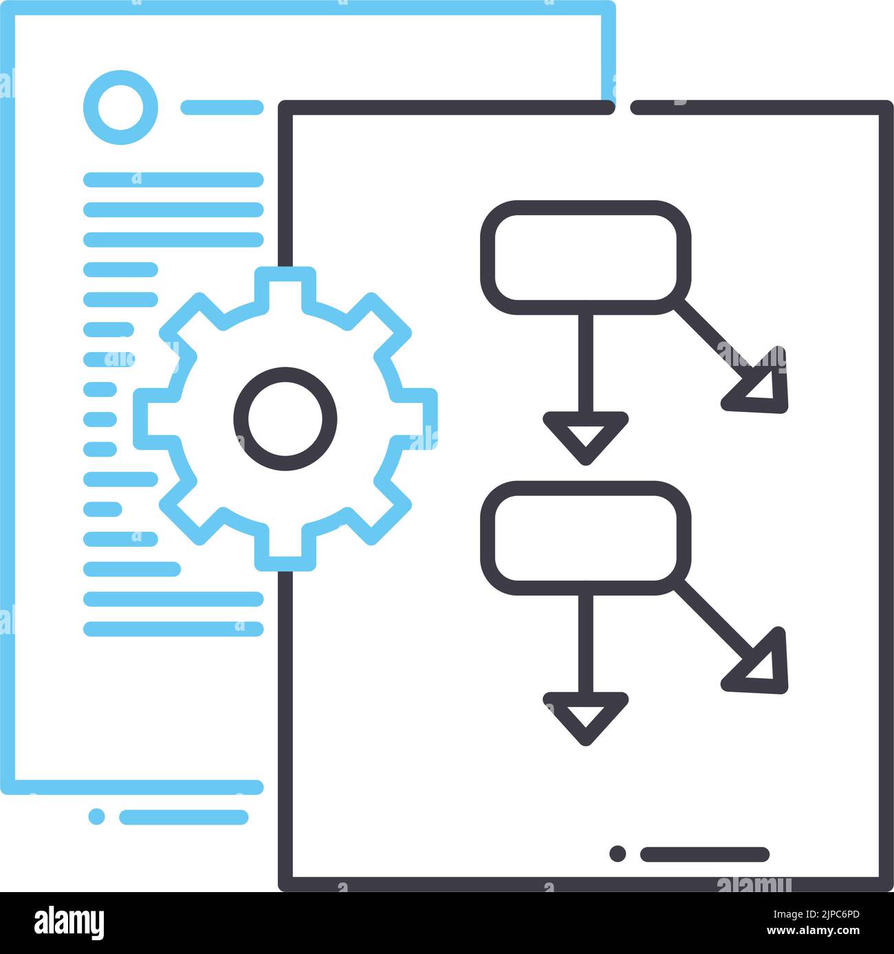 project manager line icon, outline symbol, vector illustration, concept ...