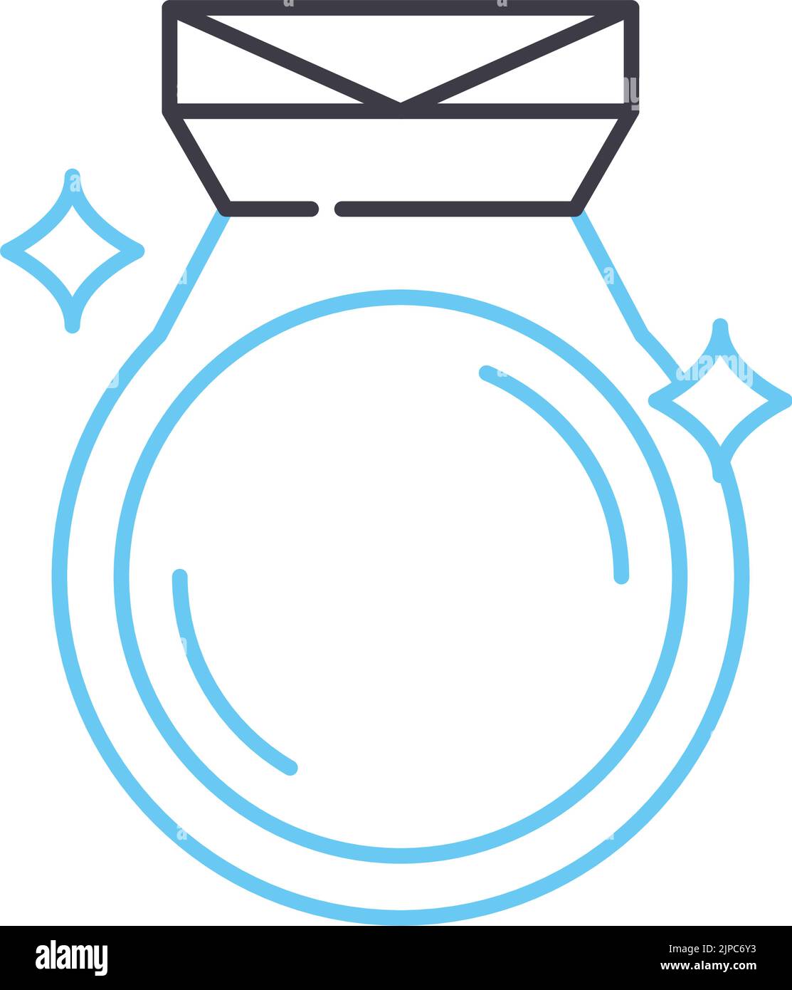 ring line icon, outline symbol, vector illustration, concept sign Stock ...