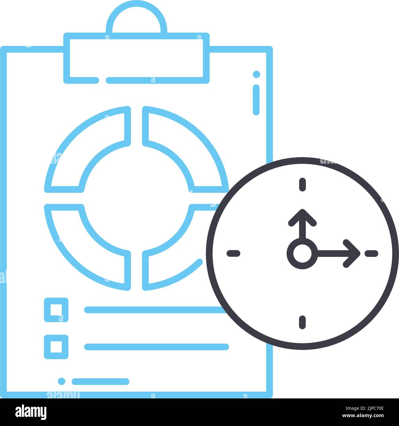 training process plan line icon, outline symbol, vector illustration, concept sign Stock Vector ...