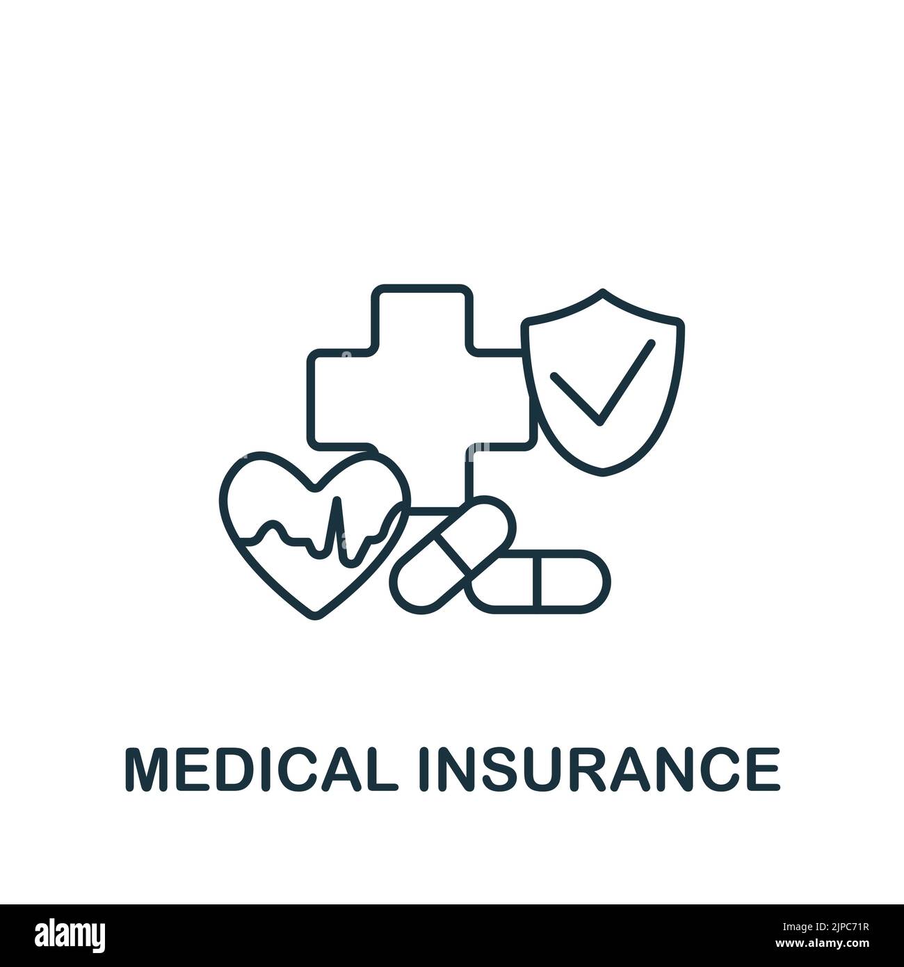 Medical Insurance icon. Line simple Insurance icon for templates, web ...