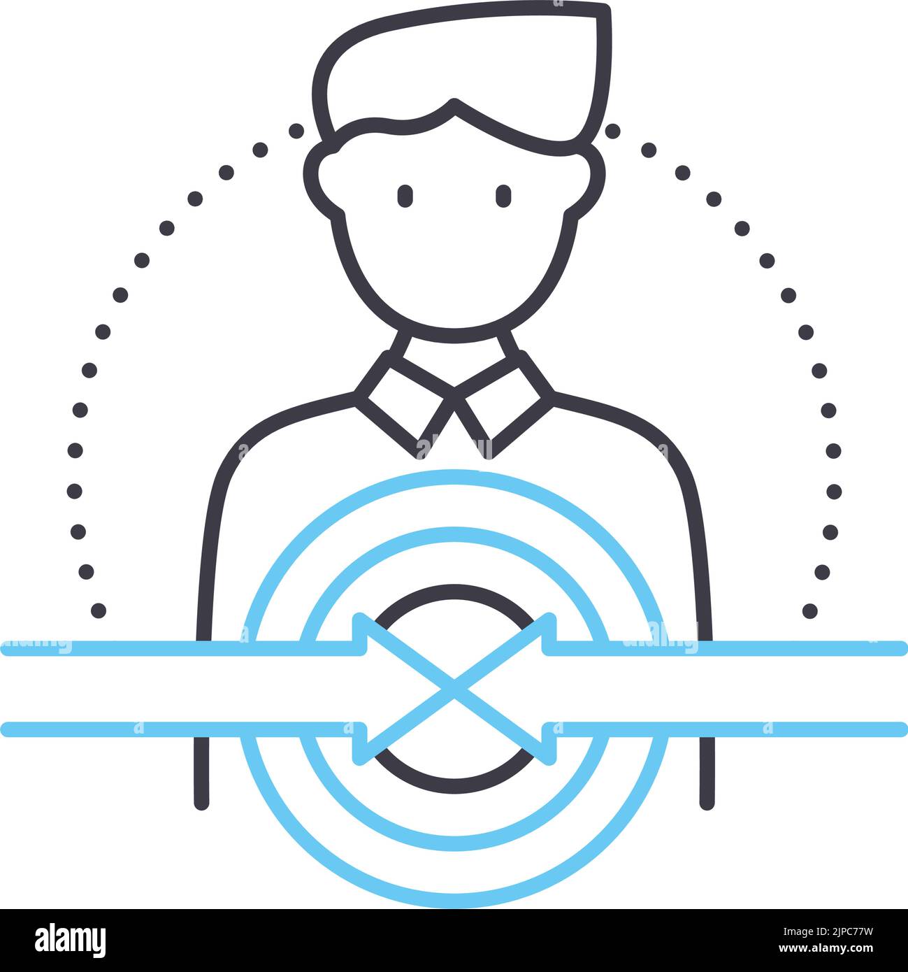target market audience line icon, outline symbol, vector illustration ... target market audience line icon, outline symbol, vector illustration ...