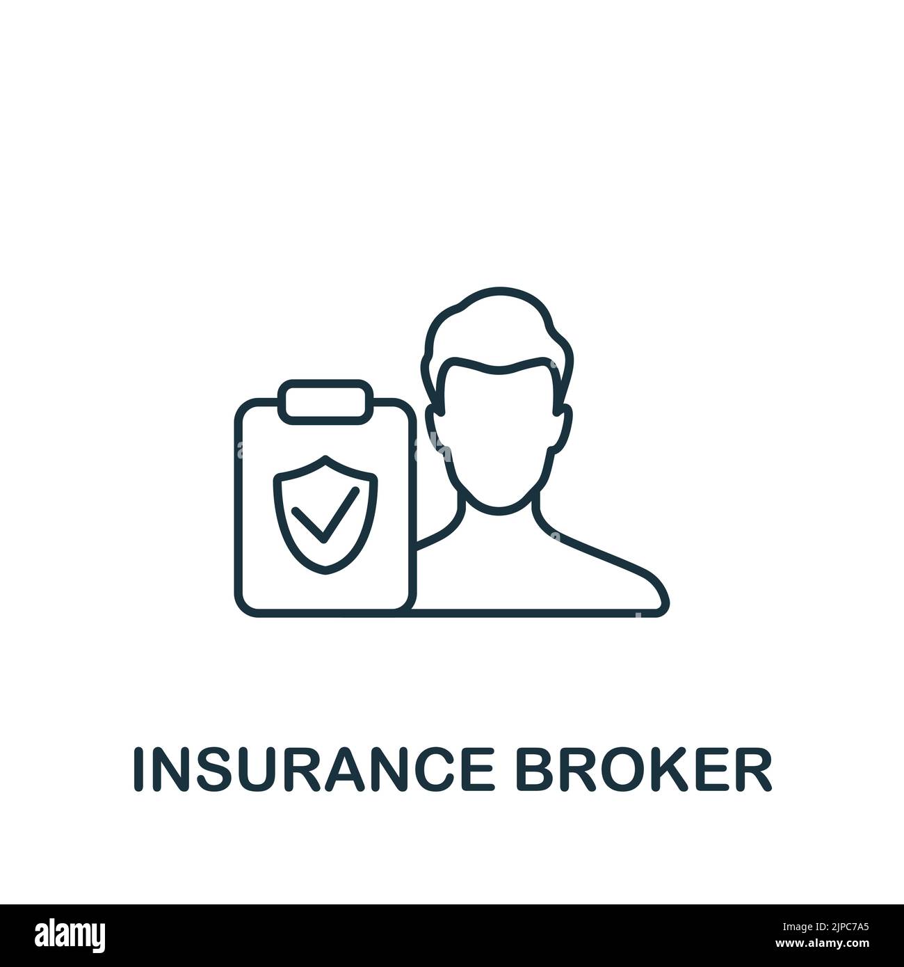 Insurance Broker icon. Line simple Insurance icon for templates, web ...