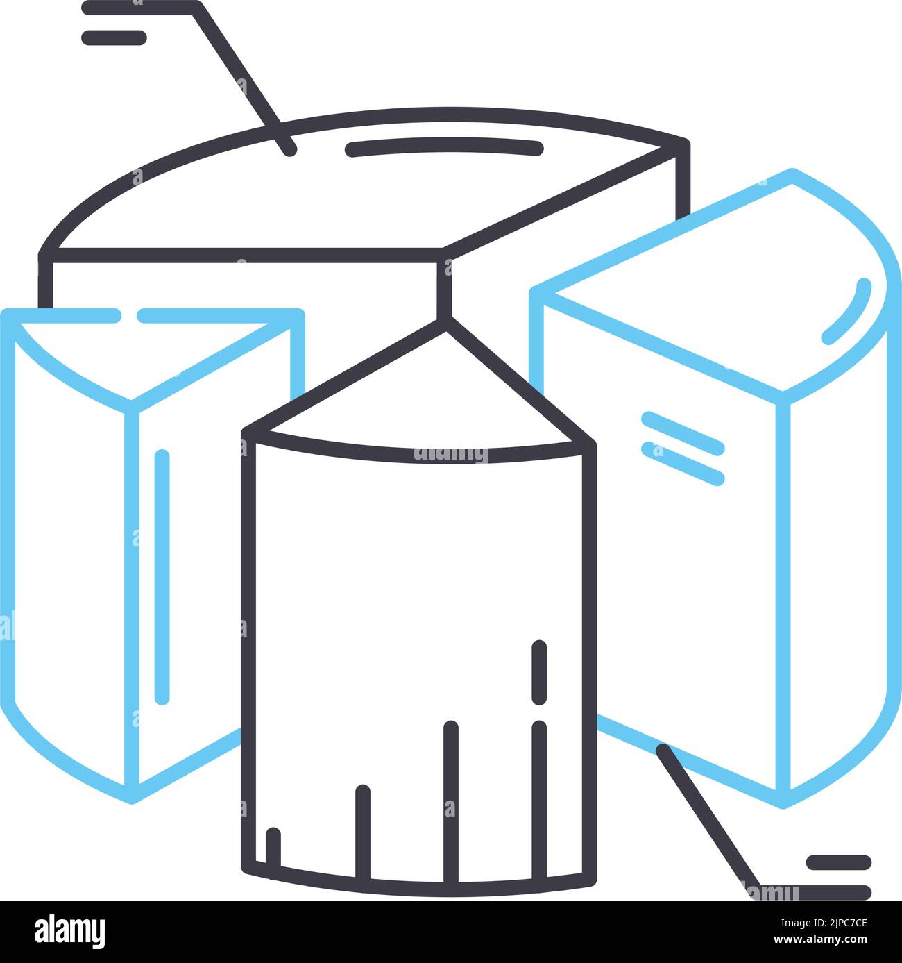 statistic line icon, outline symbol, vector illustration, concept sign ...
