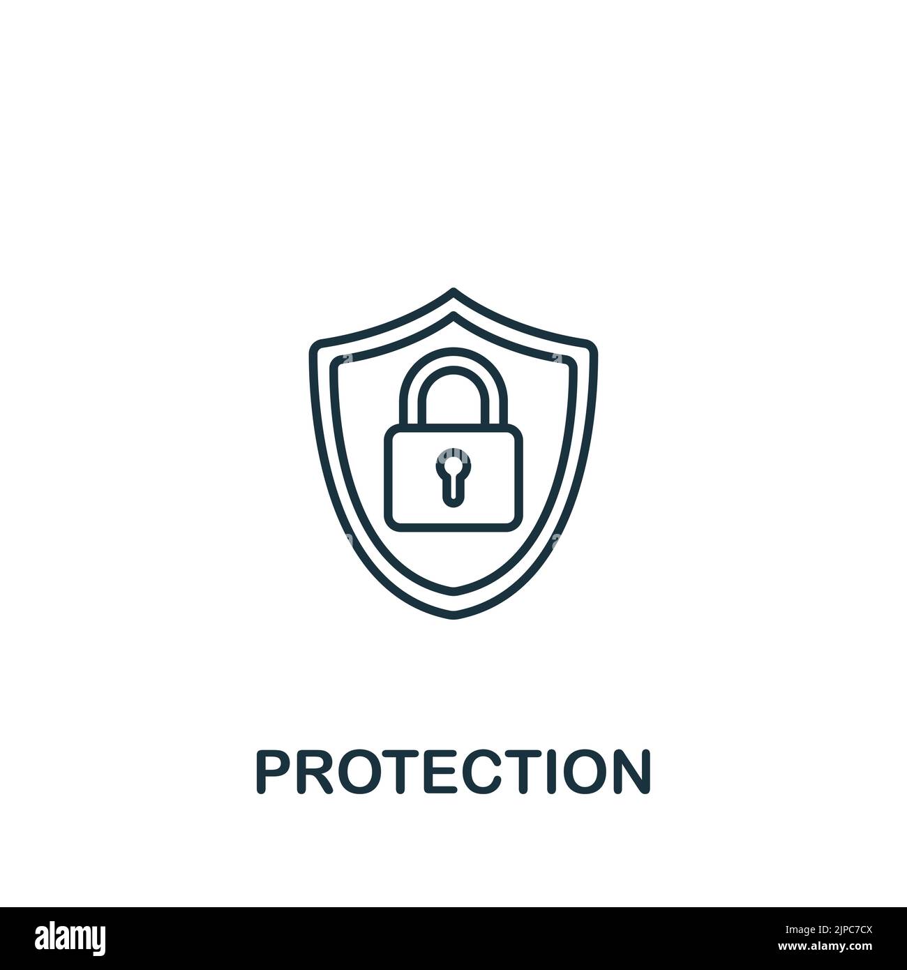 Protection icon. Line simple Insurance icon for templates, web design ...