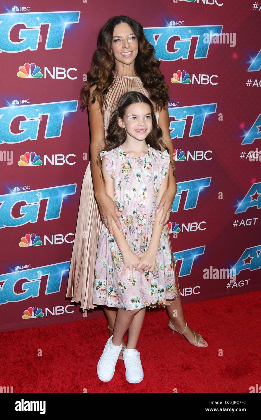 LOS ANGELES - AUG 16: Terri Seymour, daughter Coco at the America's Got ...