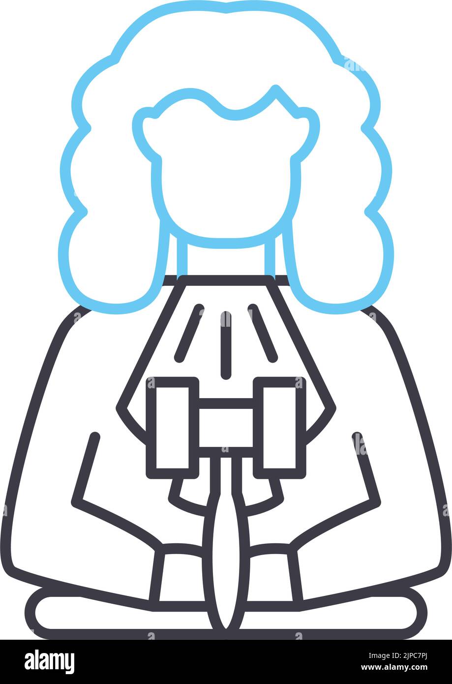 judge line icon, outline symbol, vector illustration, concept sign ...