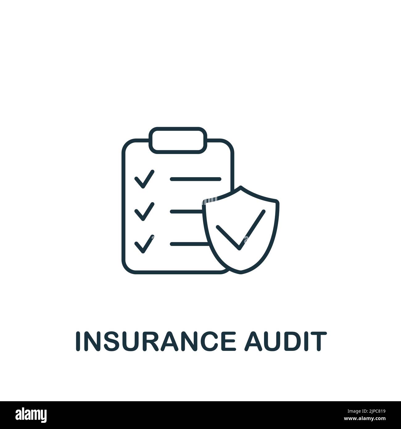 Insurance Audit icon. Line simple Insurance icon for templates, web ...