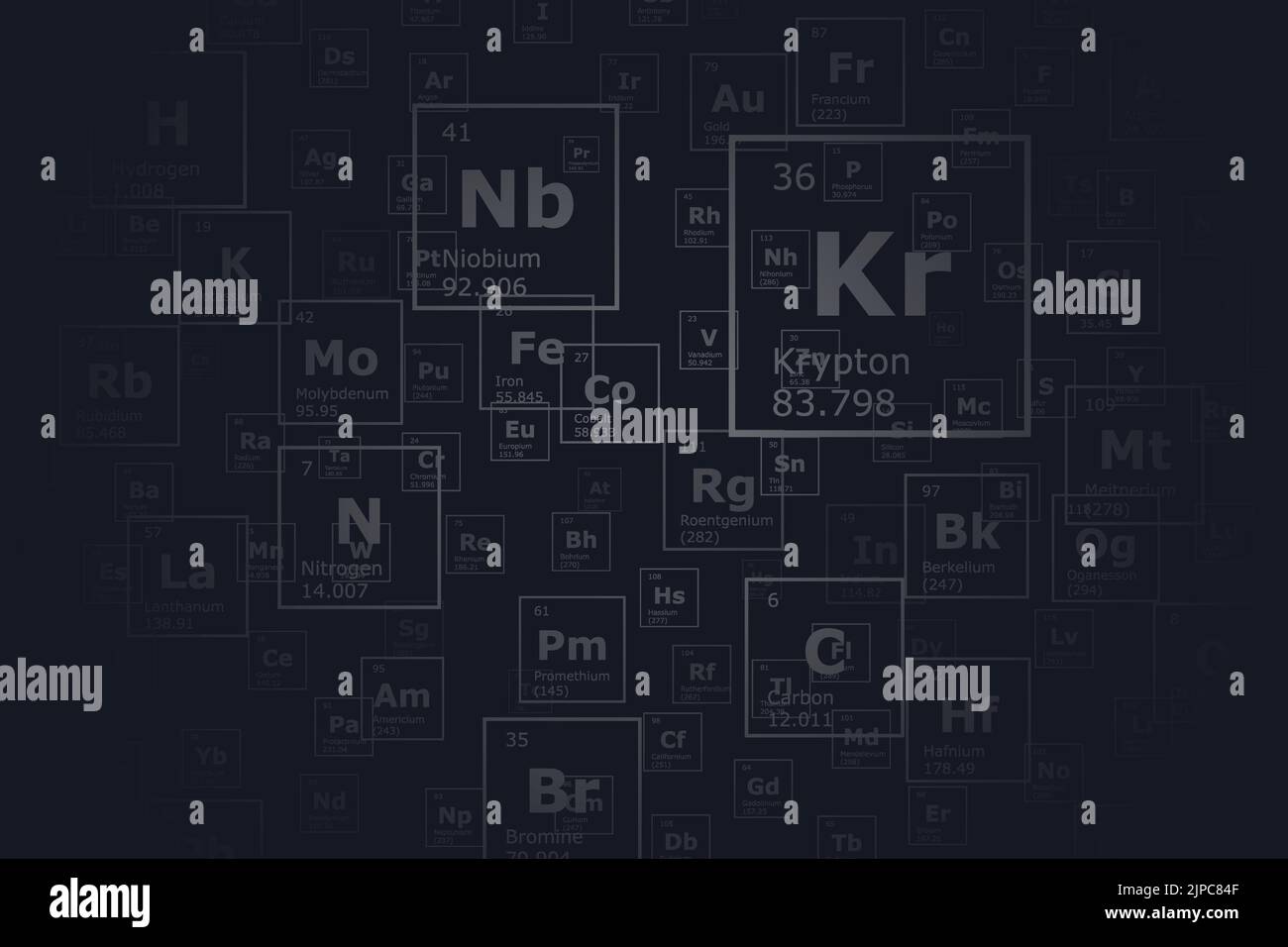 Background of the chemical elements of the periodic table with their ...