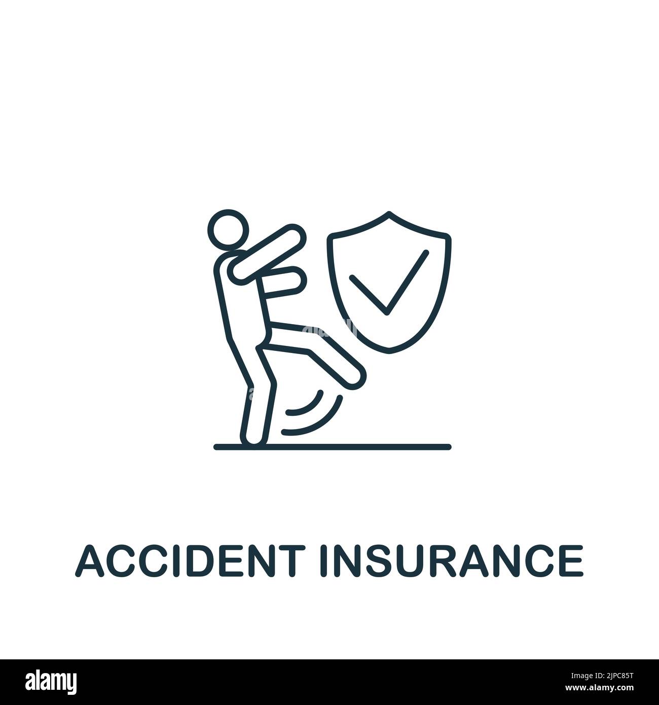 Accident Insurance icon. Line simple Insurance icon for templates, web ...