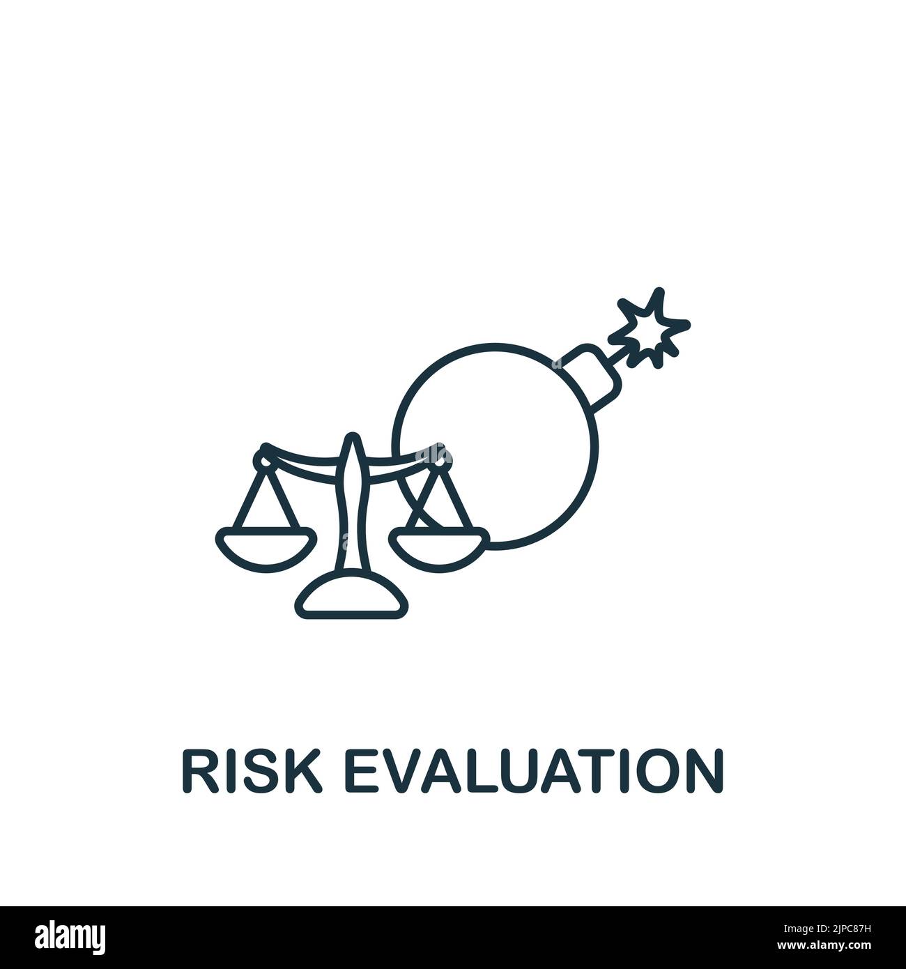 Risk Evaluation icon. Line simple Insurance icon for templates, web ...