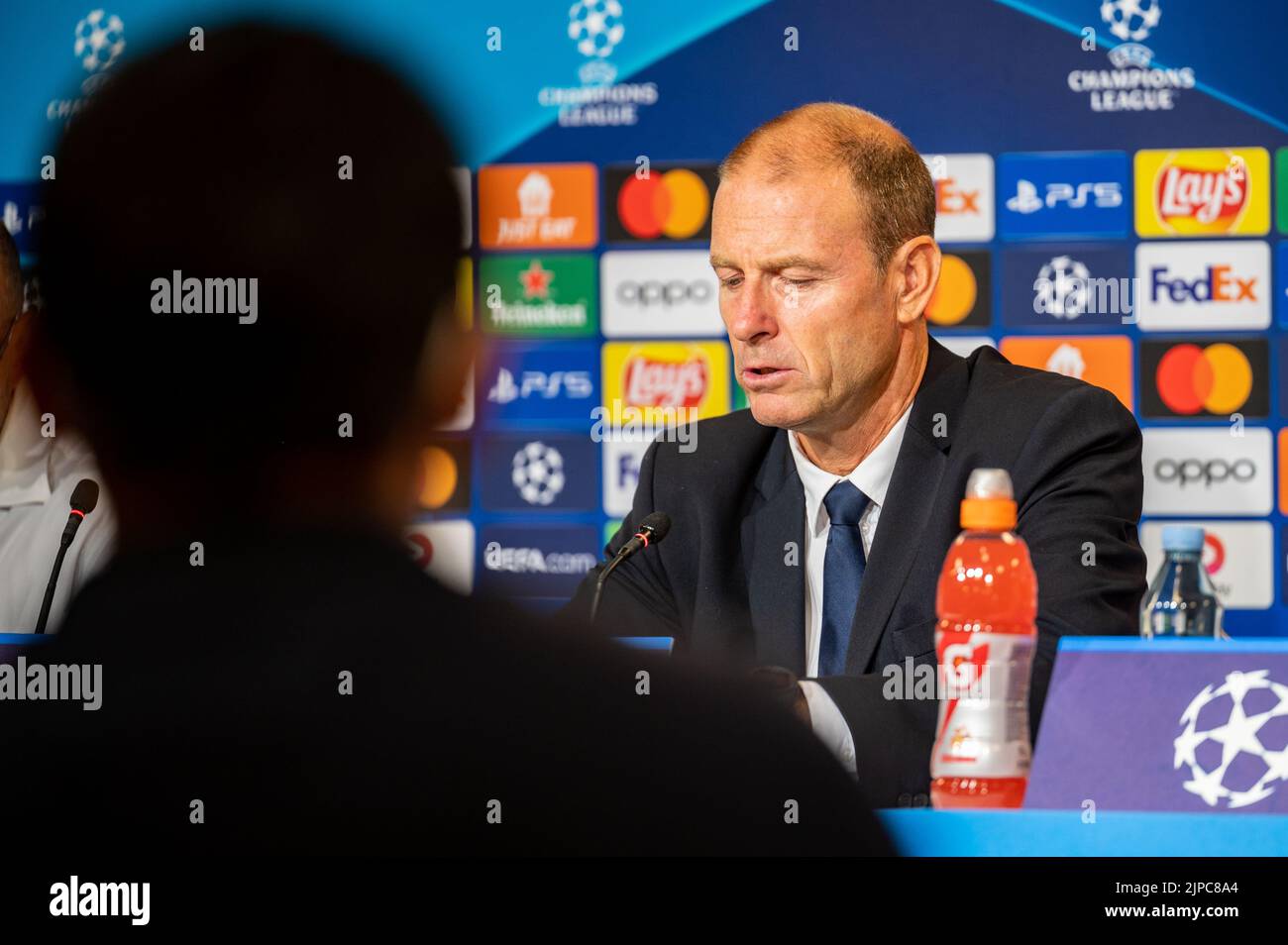 Copenhagen, Denmark. 16th Aug, 2022. Head coach Jess Thorup of FC Copenhagen seen after the UEFA ...