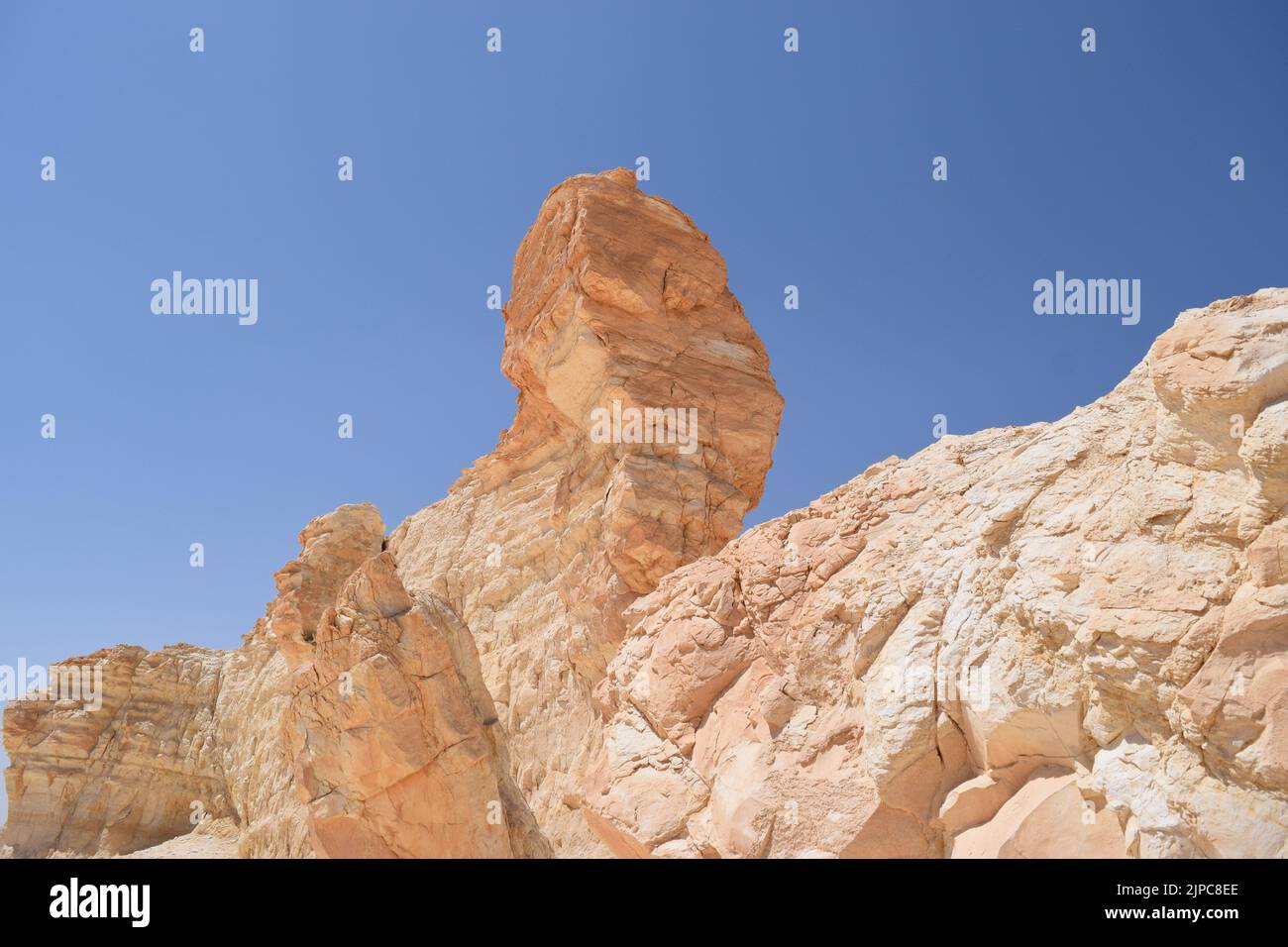 wild desert in Amman, Jordan. Considered as a white desert in Middle ...