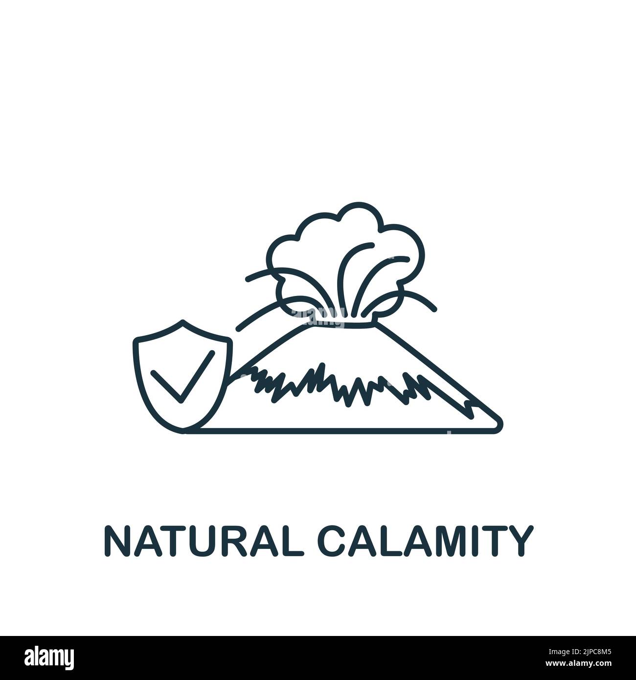 Natural Calamity icon. Line simple Insurance icon for templates, web ...