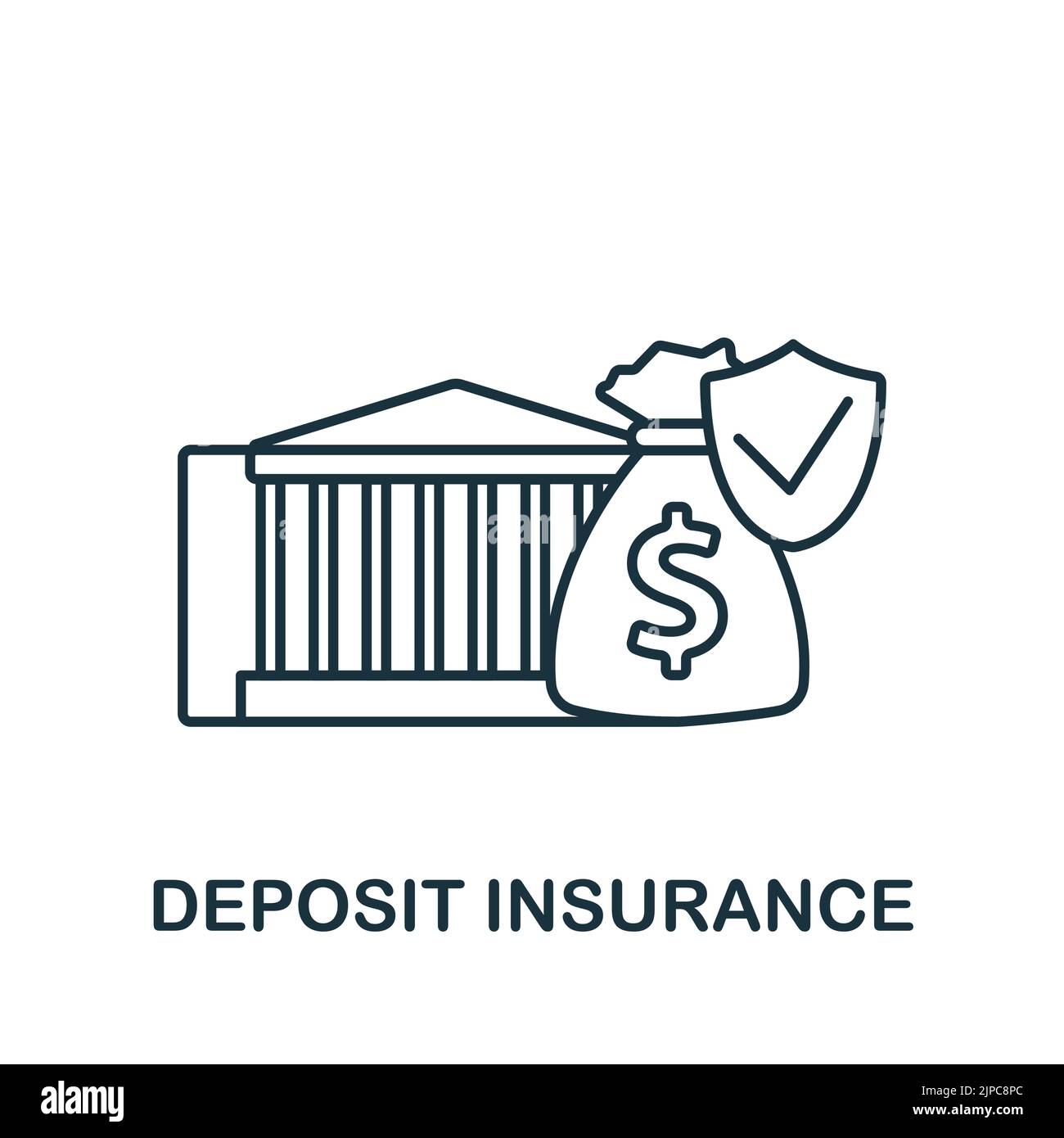 Deposit Insurance icon. Line simple Insurance icon for templates, web ...