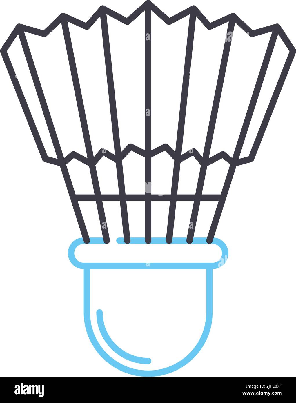 shuttlecock line icon, outline symbol, vector illustration, concept sign Stock Vector Image ...
