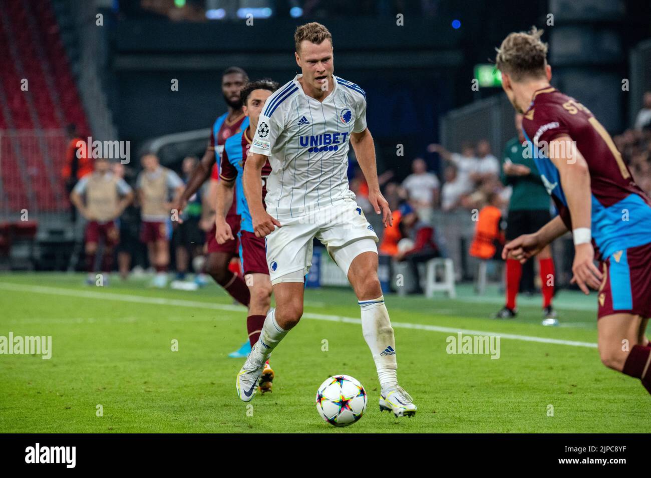 Copenhagen, Denmark. 16th Aug, 2022. Viktor Claesson (7) of FC Copenhagen seen during the UEFA ...