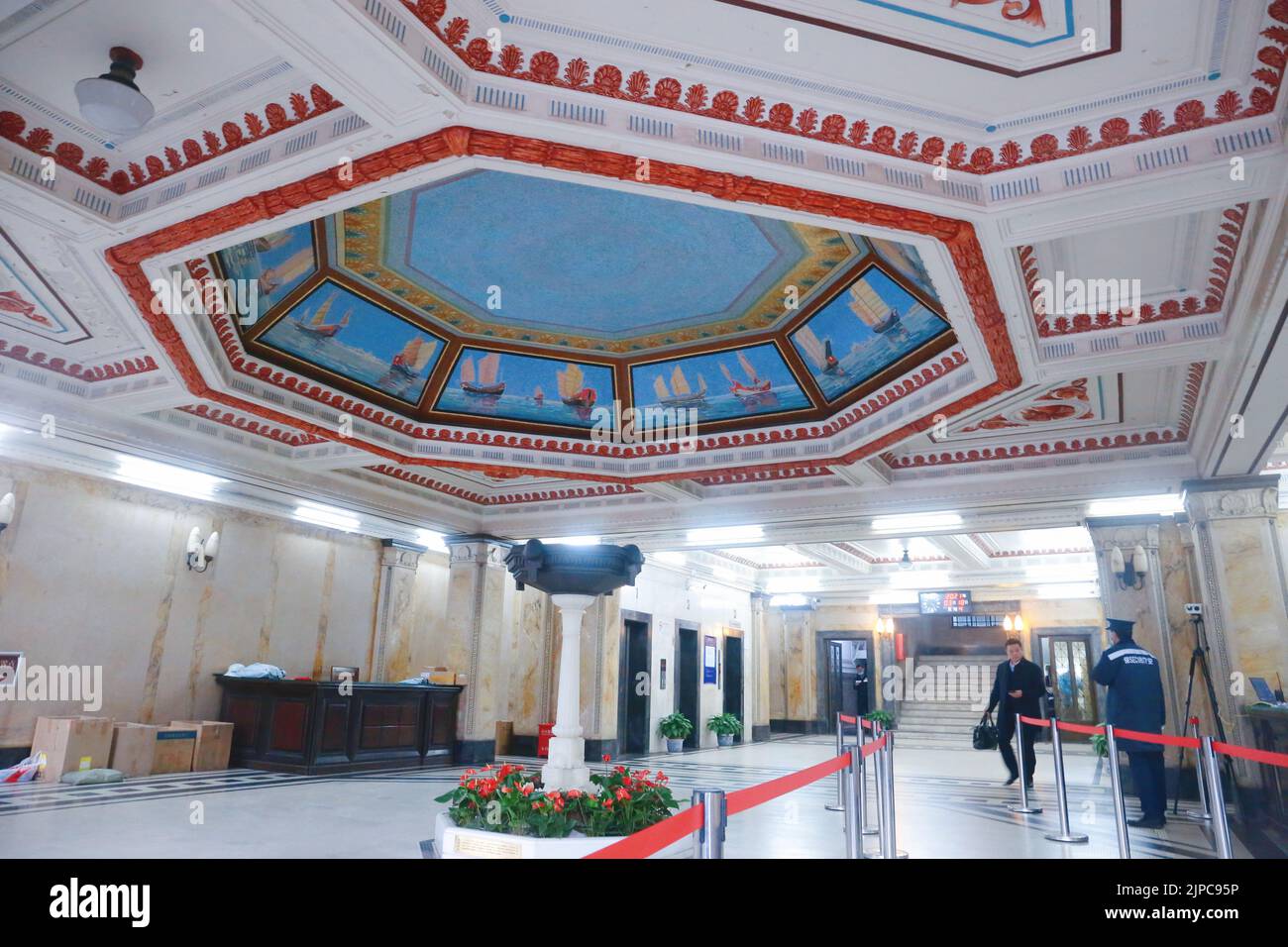 A photo taken on March 18, 2021 shows the Shanghai Customs Building, a ...