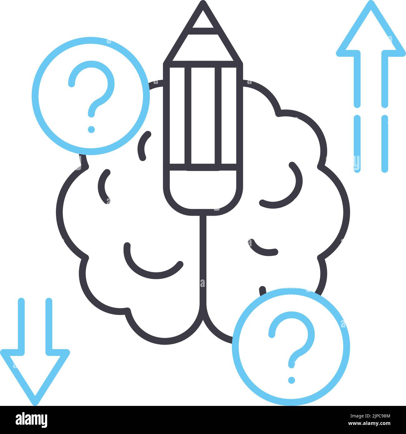 project issue management line icon, outline symbol, vector illustration ...