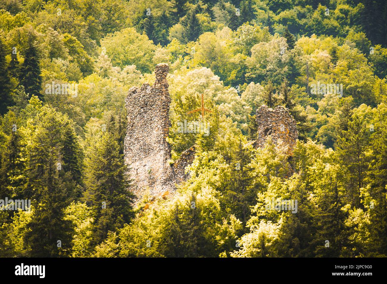 Kaviani castle ruins in high Adjara. Georgia historical landmarks Stock ...