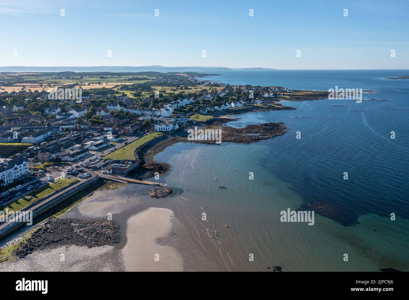 Donaghadee from the sky Stock Photo - Alamy