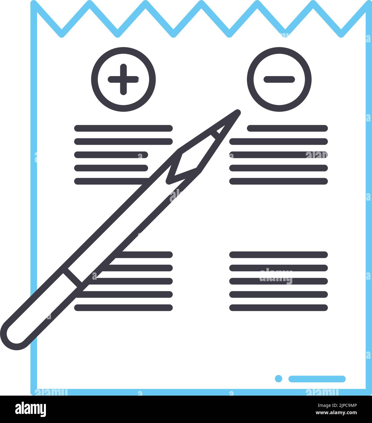 testing checklist line icon, outline symbol, vector illustration ...