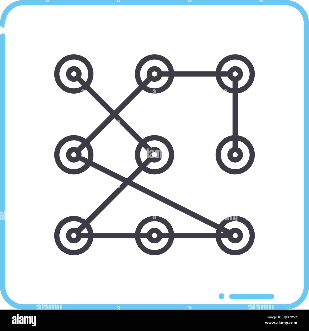 pattern recognition line icon, outline symbol, vector illustration, concept sign Stock Vector ...