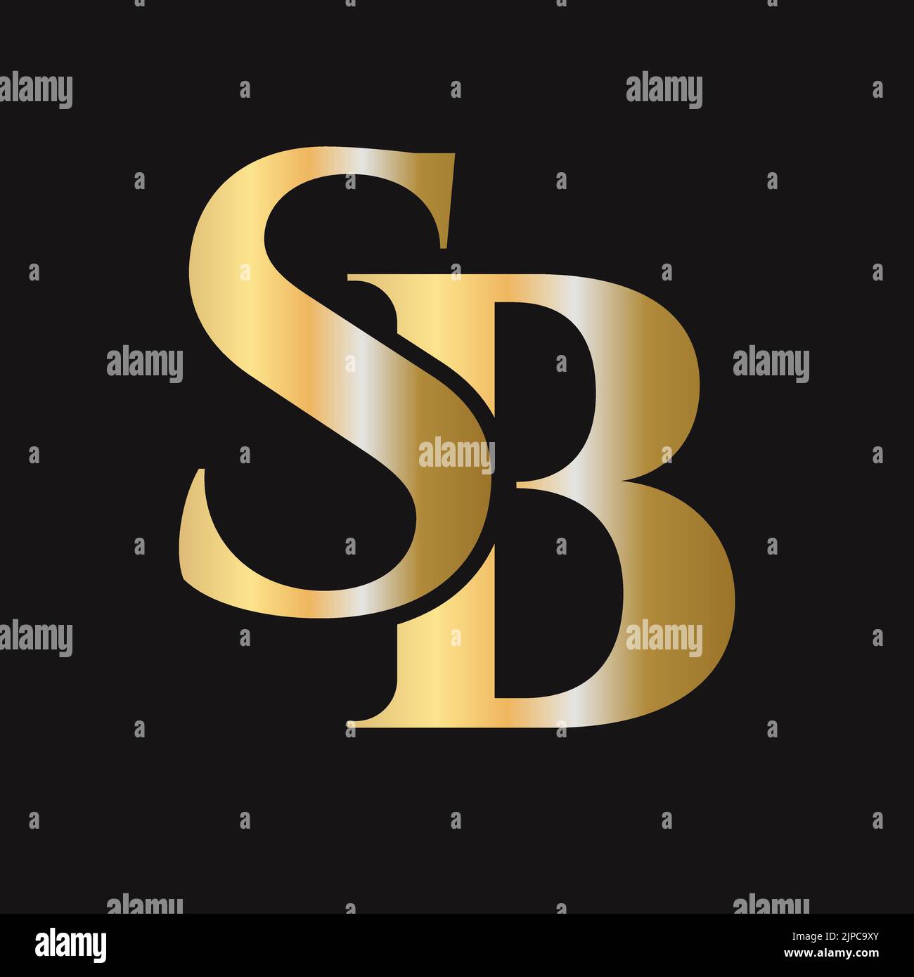 Initial letter SB, BS logo design vector template. Monogram SB logotype ...