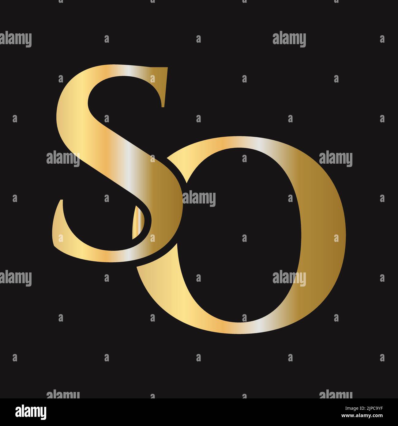Initial letter SO, OS logo design vector template. Monogram SO logotype ...