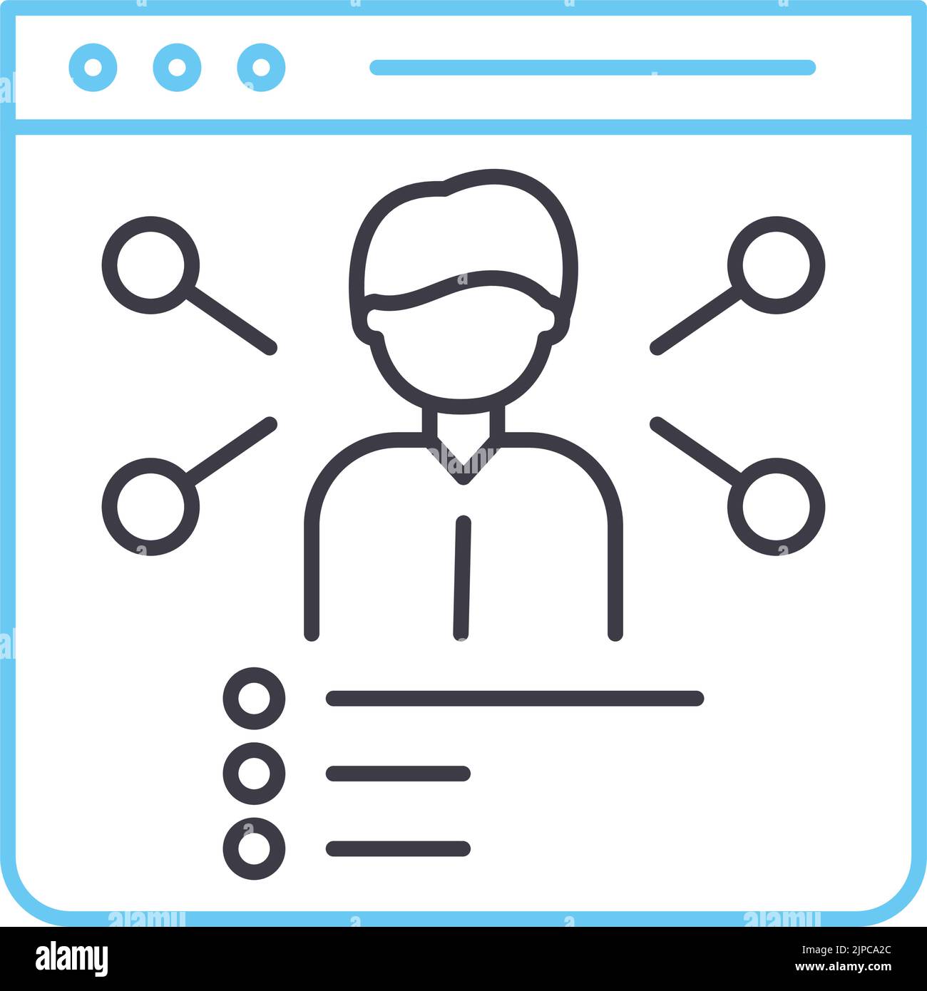 webinar line icon, outline symbol, vector illustration, concept sign ...