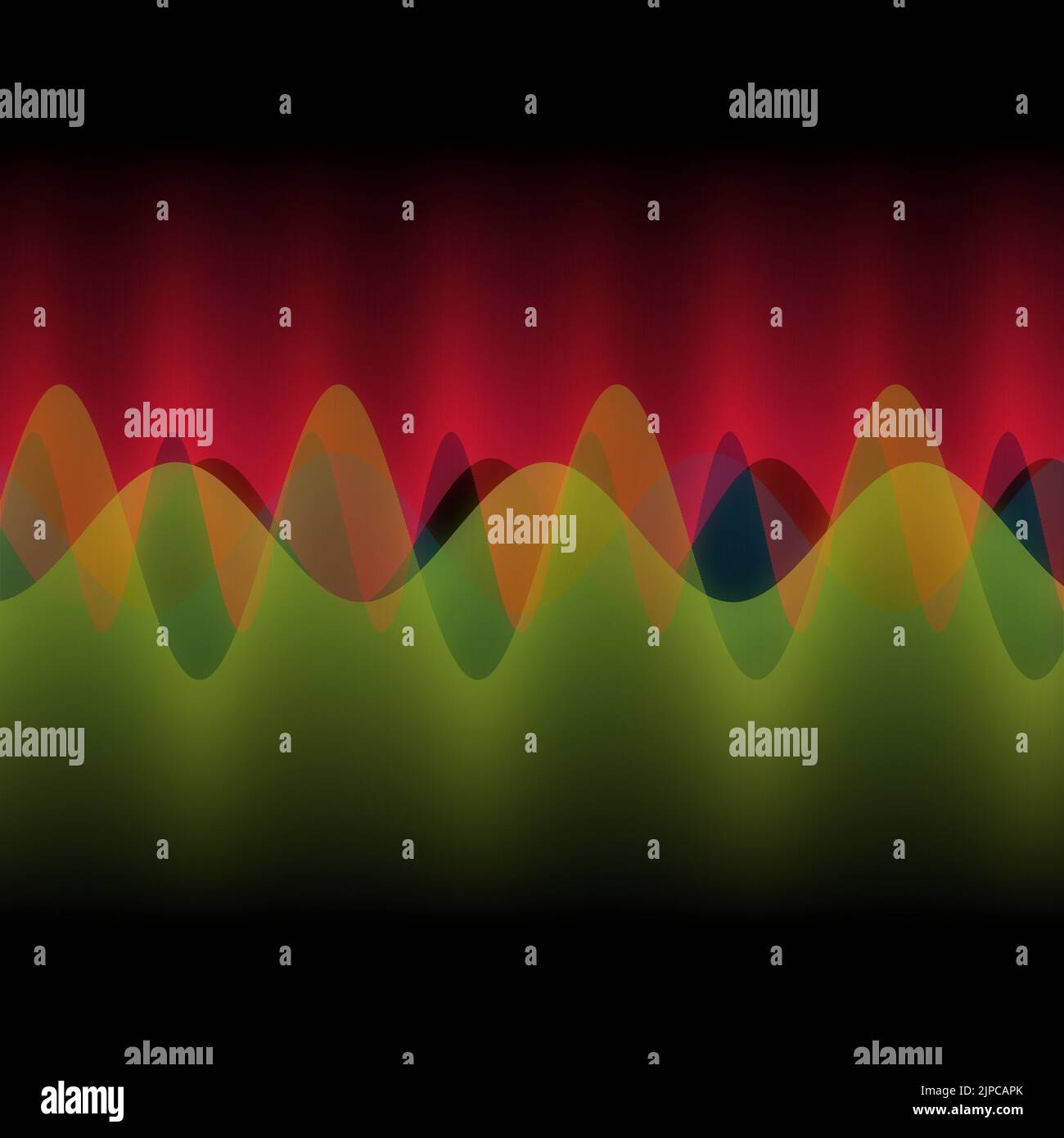 Illustration of multiple waves oscillating or overlapping by many small ...