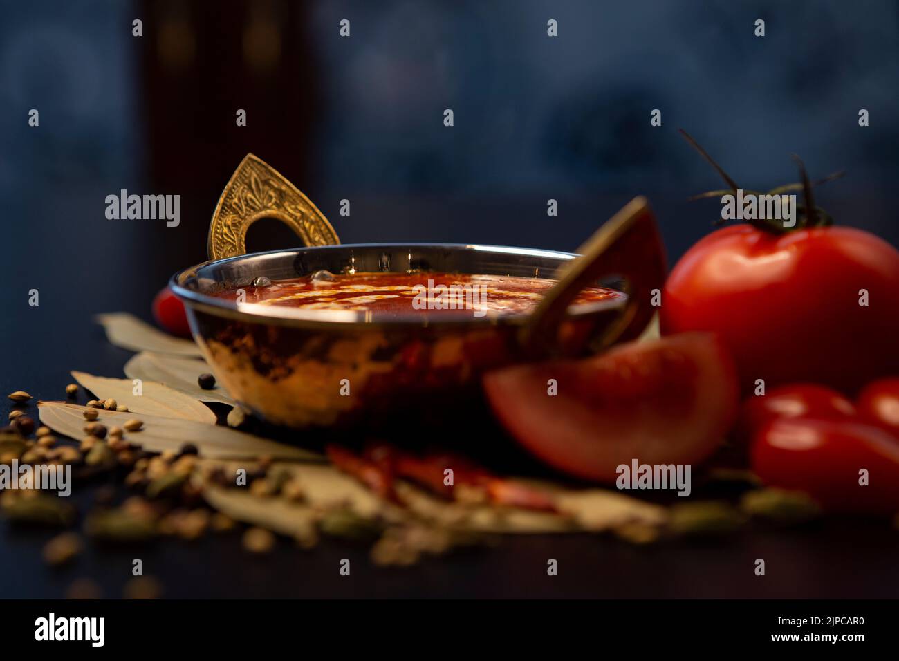 Traditional indian food with a lot of spises Stock Photo - Alamy