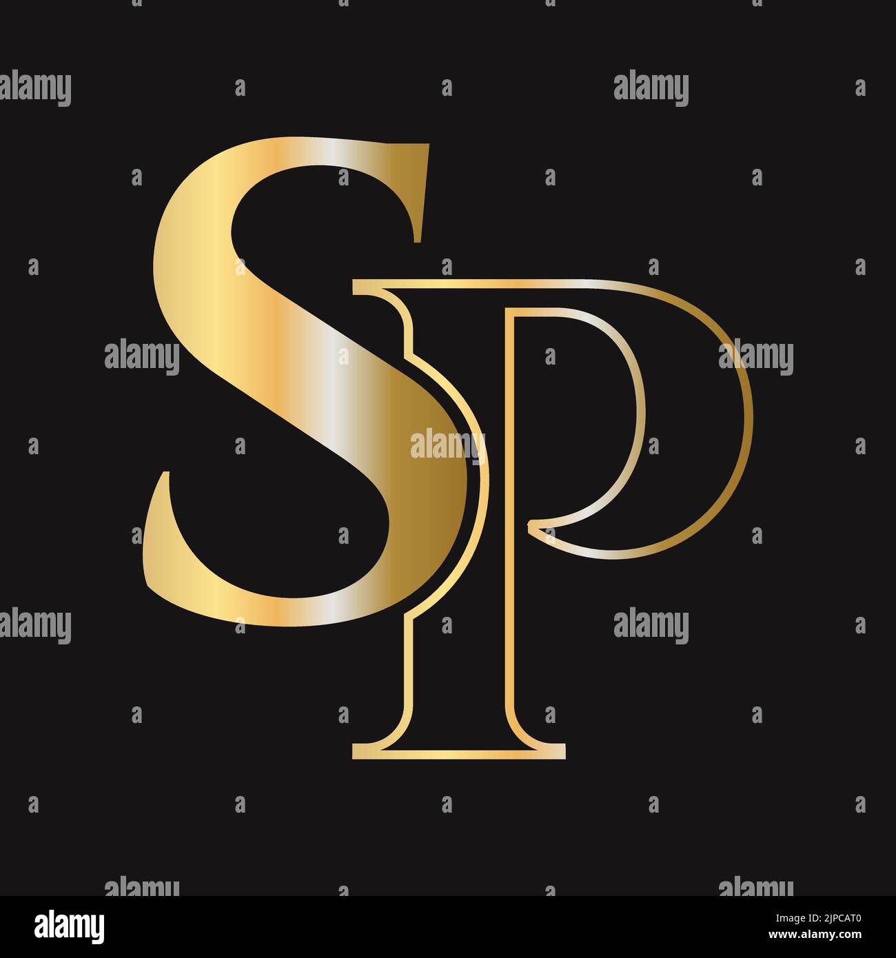 Initial letter SP, PS logo design vector template. Monogram SP logotype ...