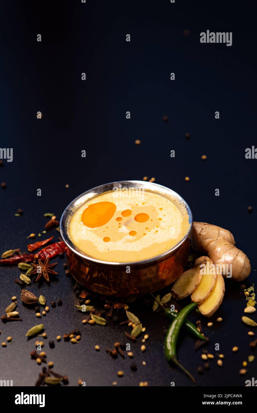 Traditional indian food with a lot of spises Stock Photo - Alamy