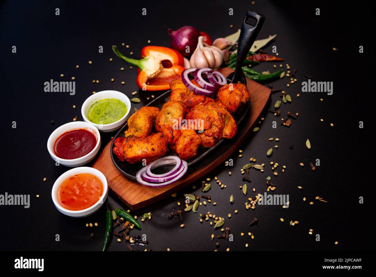 Traditional indian food with a lot of spises Stock Photo - Alamy