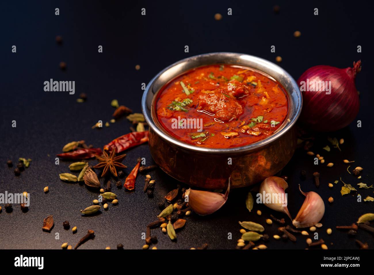 Traditional indian food with a lot of spises Stock Photo - Alamy