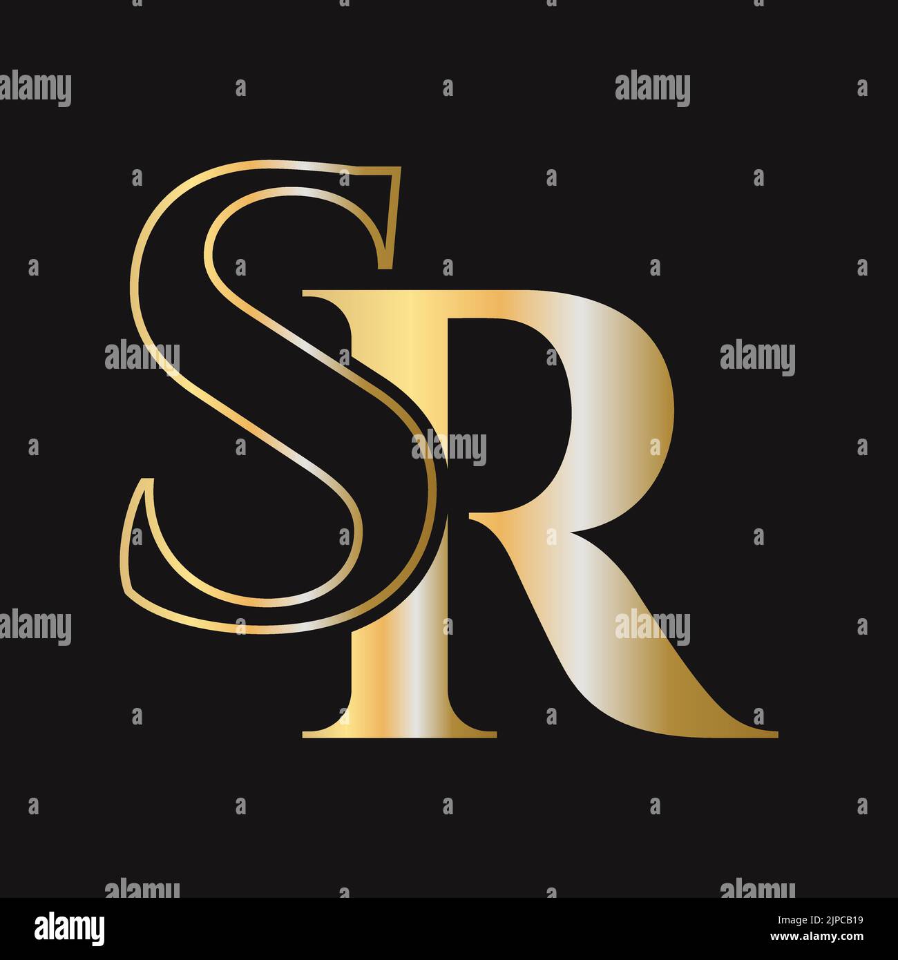 Initial letter SR, RS logo design vector template. Monogram SR logotype ...