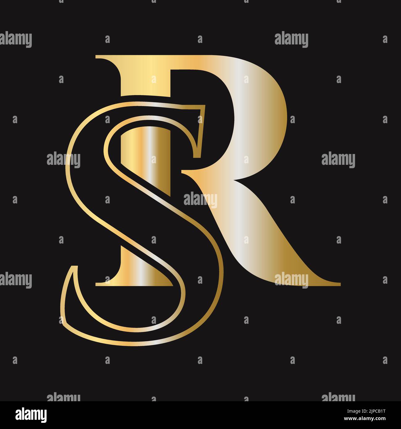 Initial letter SR, RS logo design vector template. Monogram SR logotype ...
