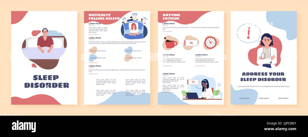 Sleep disorder flat vector brochure template Stock Vector Image & Art ...