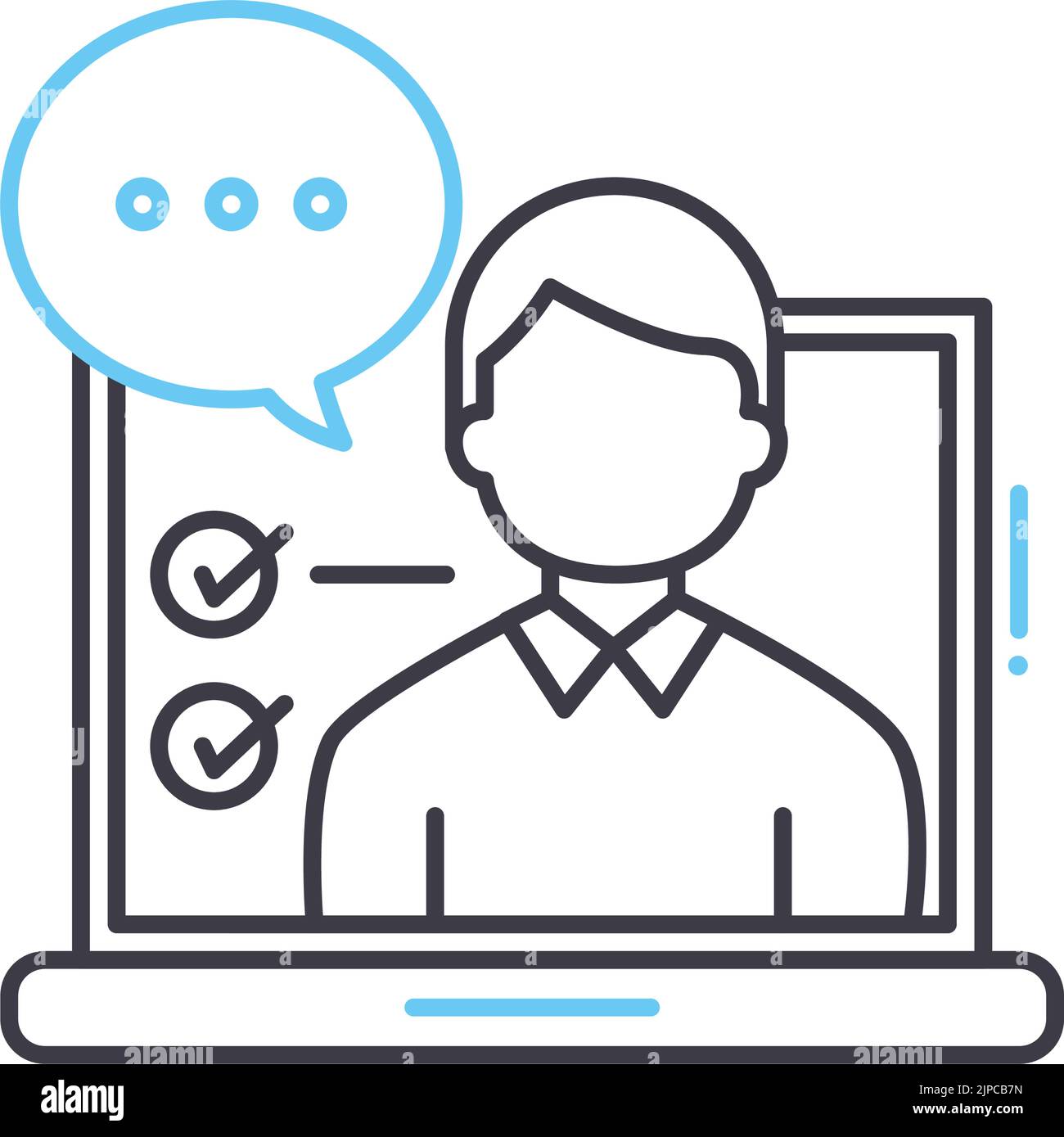 Video conference interview Stock Vector Images - Alamy