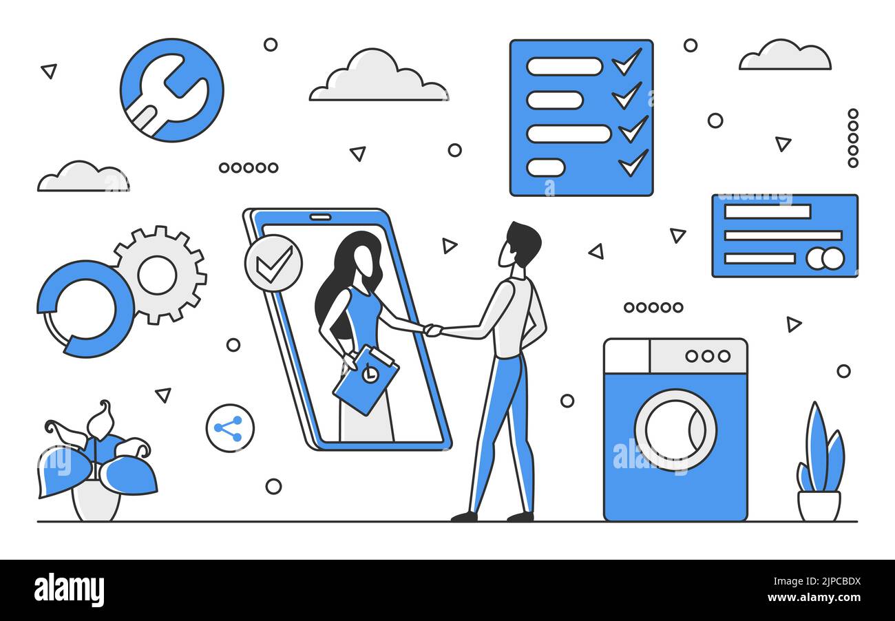 Online agreement support. Digital signature, business partnership ...