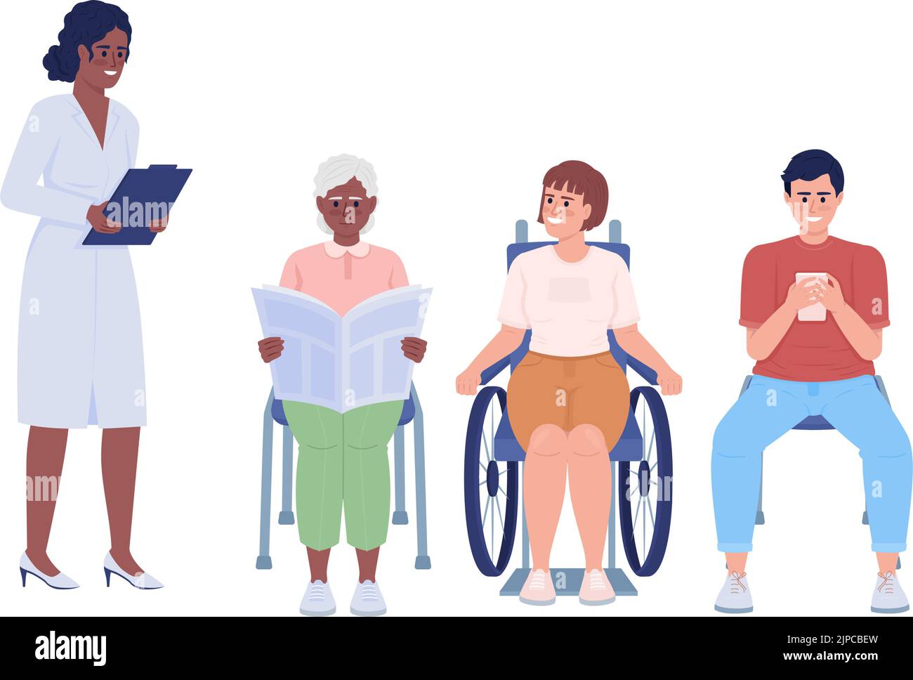 Patients queue Stock Vector Images - Alamy